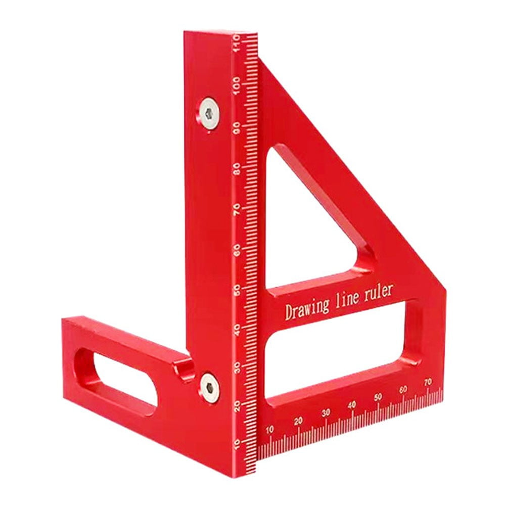 Angle Measuring Ruler 45/90 Degree Square Line Ruler Miter Triangle ...