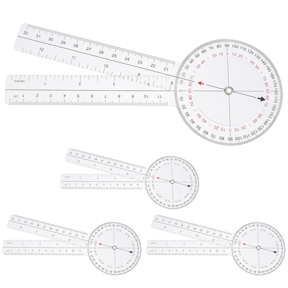 Angle Measuring Tool，4Pcs Goniometer Protractor Ruler Occupational Home ...
