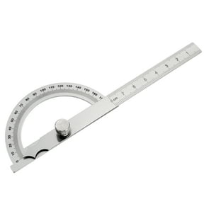 SEIWEI Stainless Steels 0-180 Degrees Protractor with Ruler Durable ...