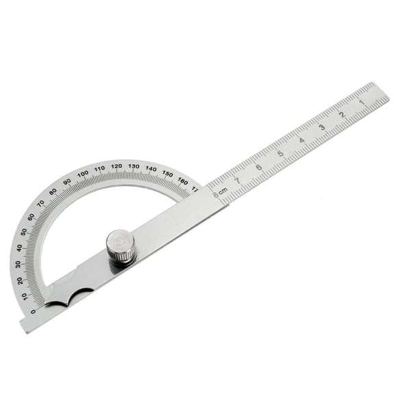 SEIWEI Stainless Steels 0-180 Degrees Protractor with Ruler Durable ...
