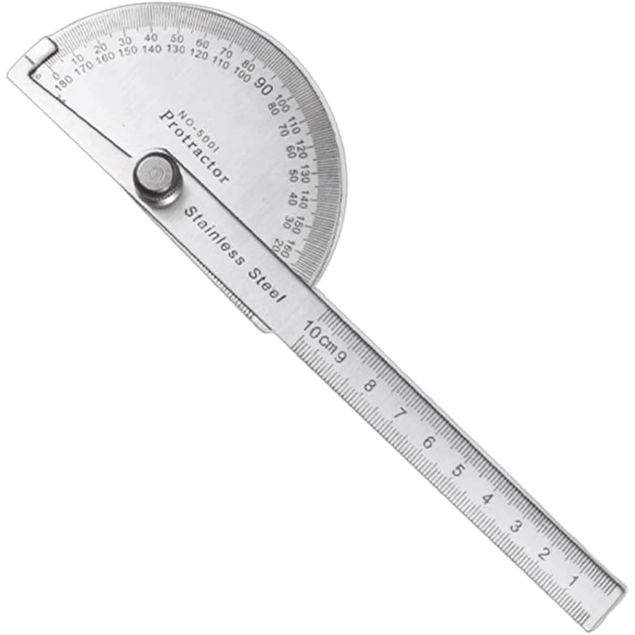 Angle Protractor, Stainless Steel 180 Degree Spin Angle Finder ...