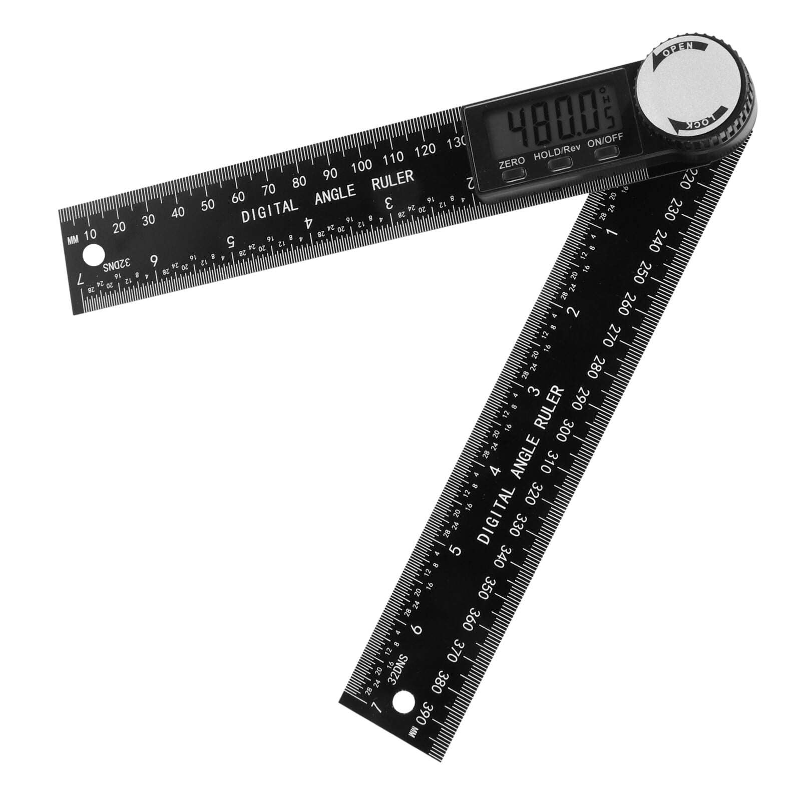 GOOHOCHY Protractor Ruler Black Abs 1Set for Diy Projects and Classroom ...