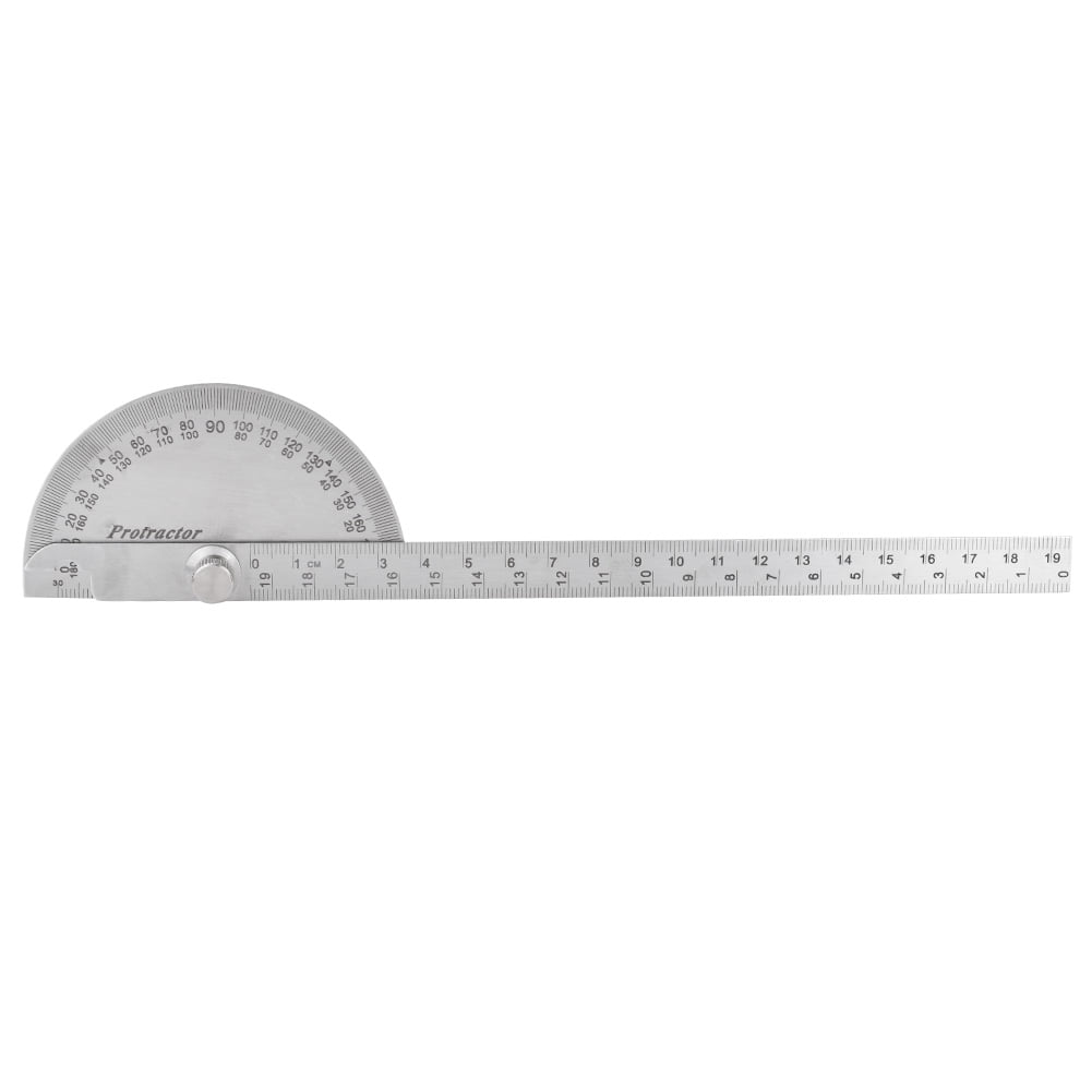 Angle Ruler Stainless Steel Silver 0-180 Degree Adjustable Protractor ...