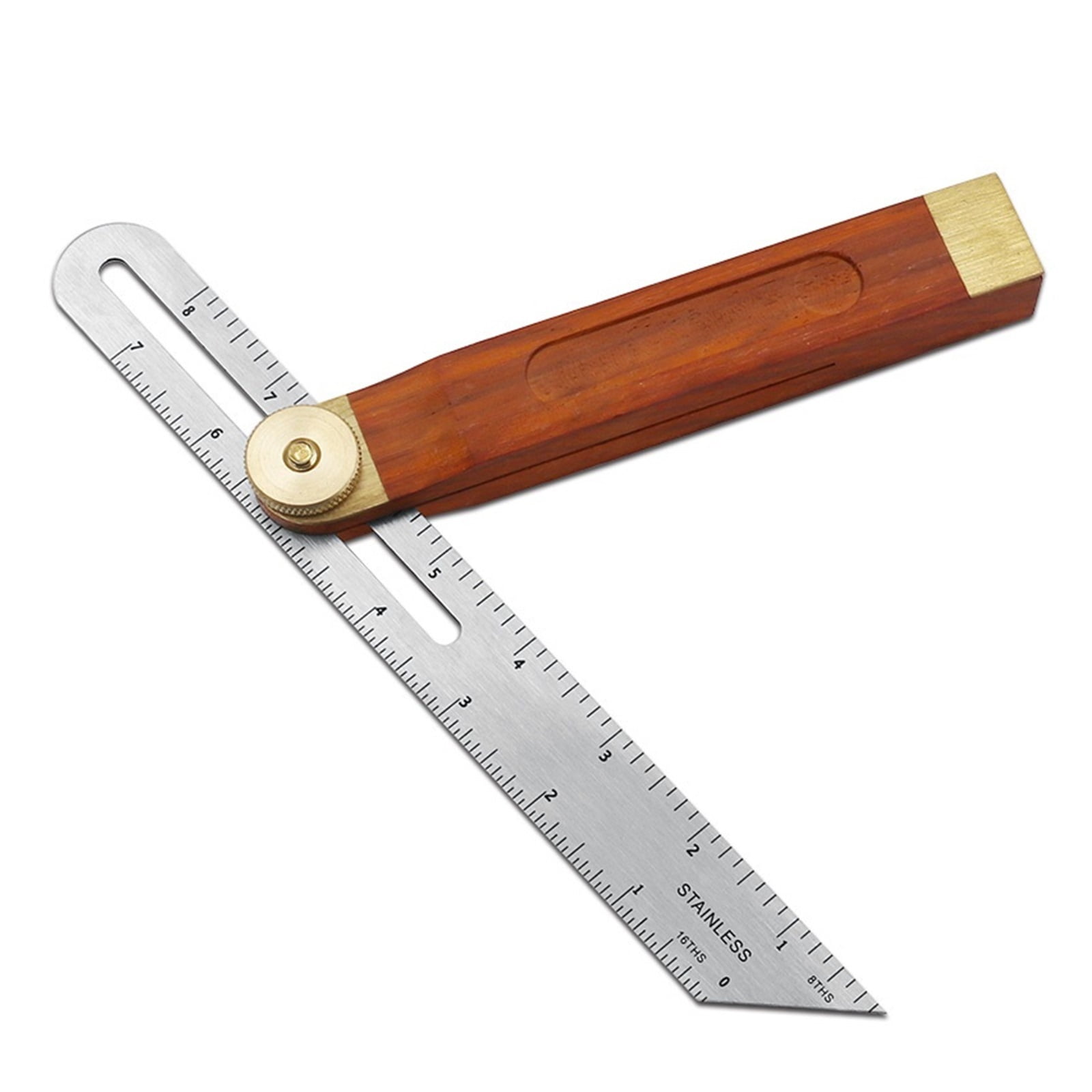 Angle Rulers Gauges Tri Square Sliding T-Bevel With Wooden Handle Level ...