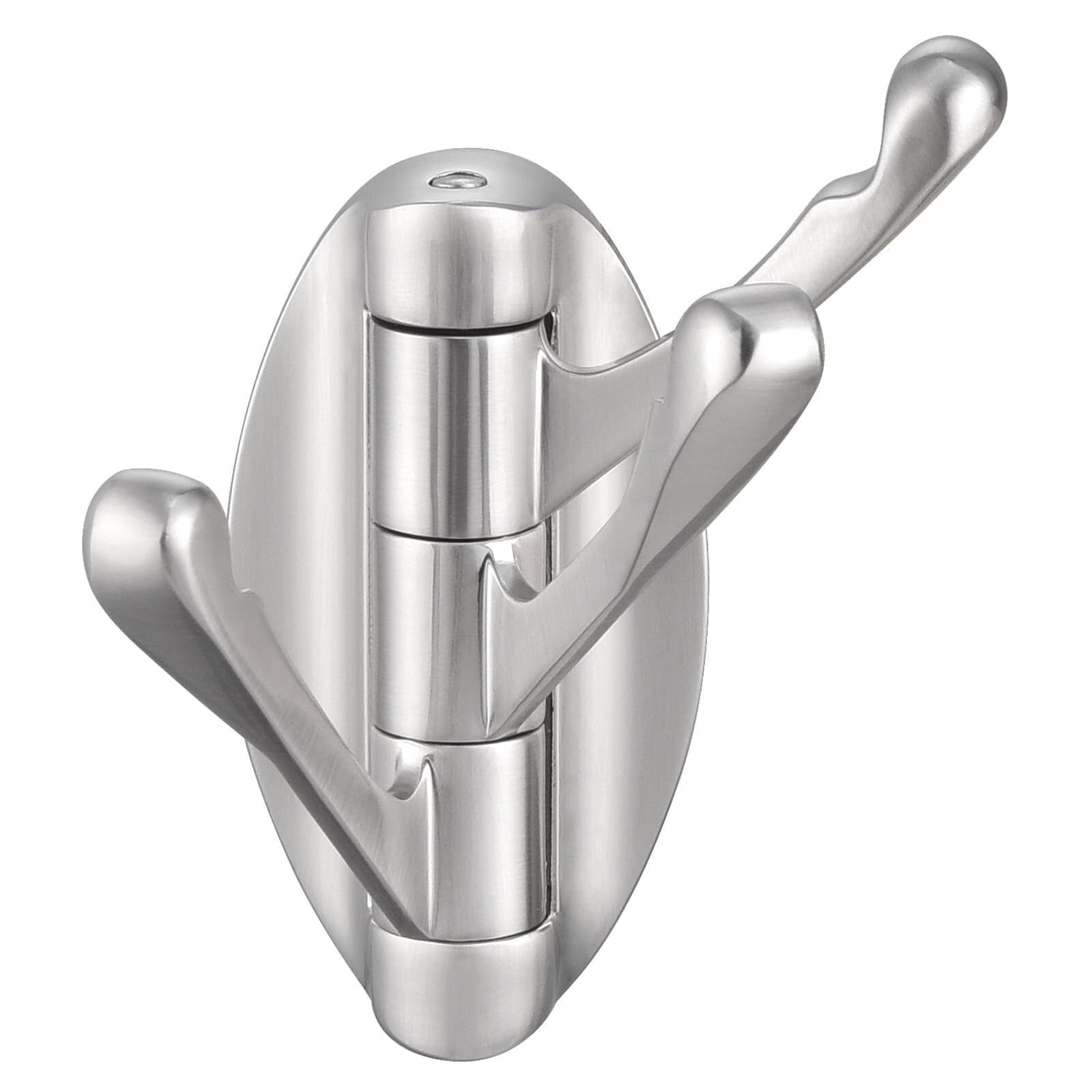 Angle Simple Folding Towel Hook Brushed Nickel, Metal 3 Arms Swivel ...