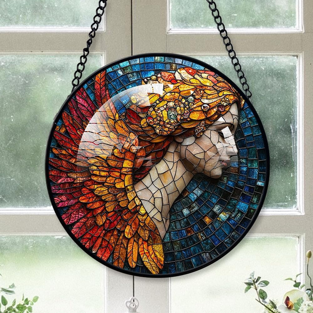 Angle Stained Glass Suncatcher Ornament, Angle Christmas, Angle Stained ...