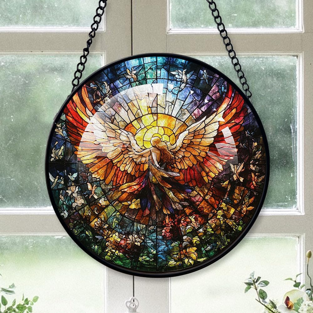 Angle Stained Glass Suncatcher Ornament, Angle Christmas, Angle Stained ...