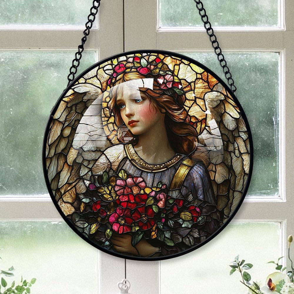 Angle Stained Glass Suncatcher Ornament, Angle Christmas, Angle Stained ...