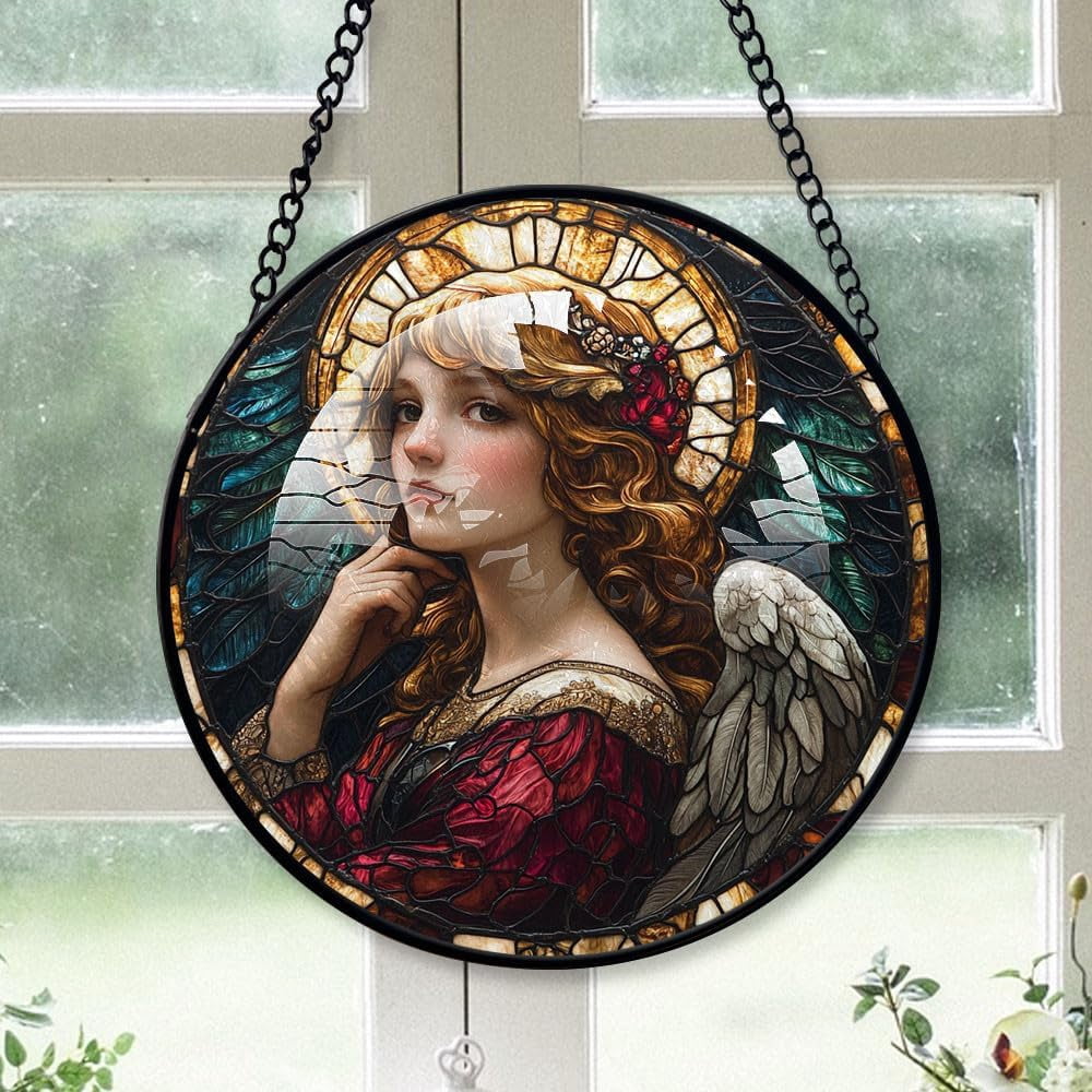Angle Stained Glass Suncatcher Ornament, Angle Christmas, Angle Stained ...