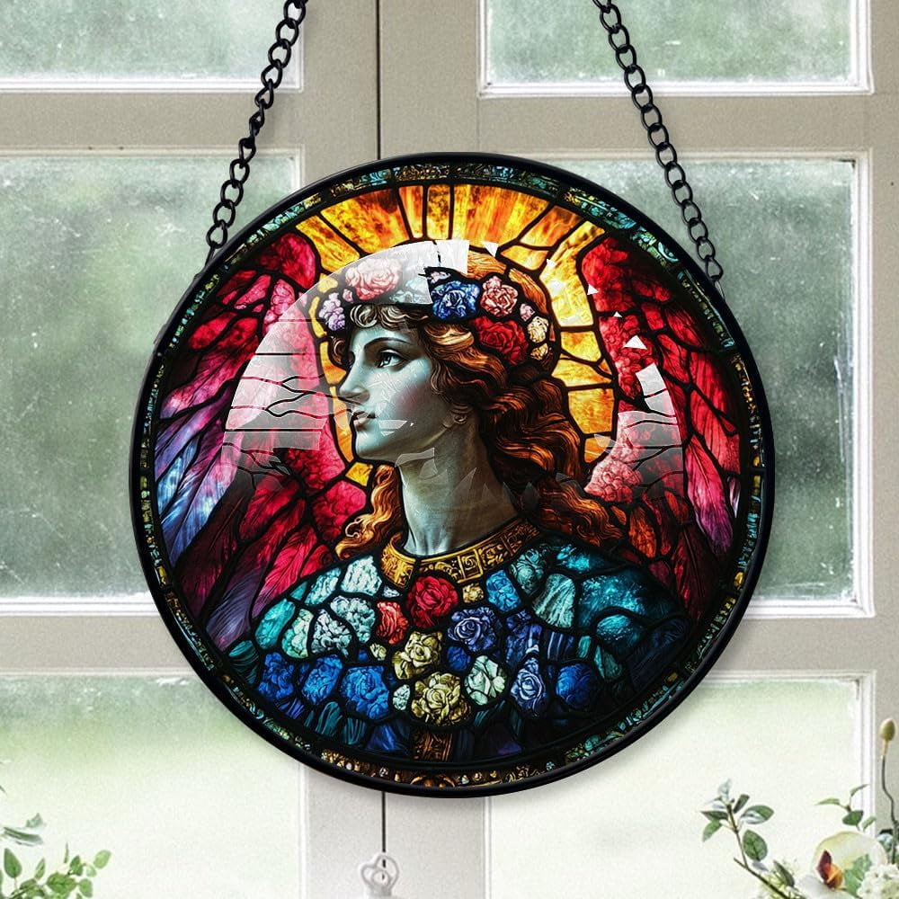 Angle Stained Glass Suncatcher Ornament, Angle Christmas, Angle Stained ...