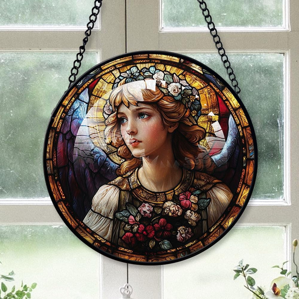 Angle Stained Glass Suncatcher Ornament, Angle Christmas, Angle Stained ...