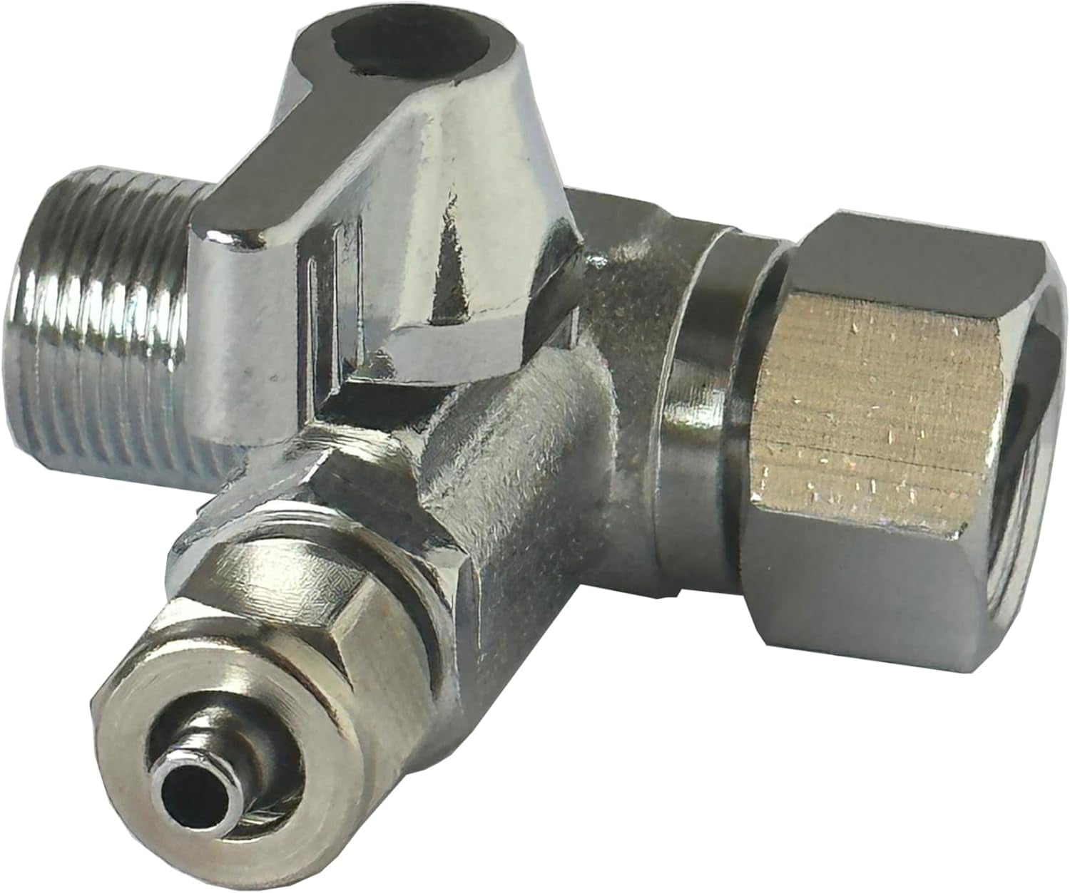 Angle Stop Valve Adaptor 1Pcs 3/8 Inch x 3/8 Inch x 1/4 Inch For Reverse Osmosis Water Filters ...