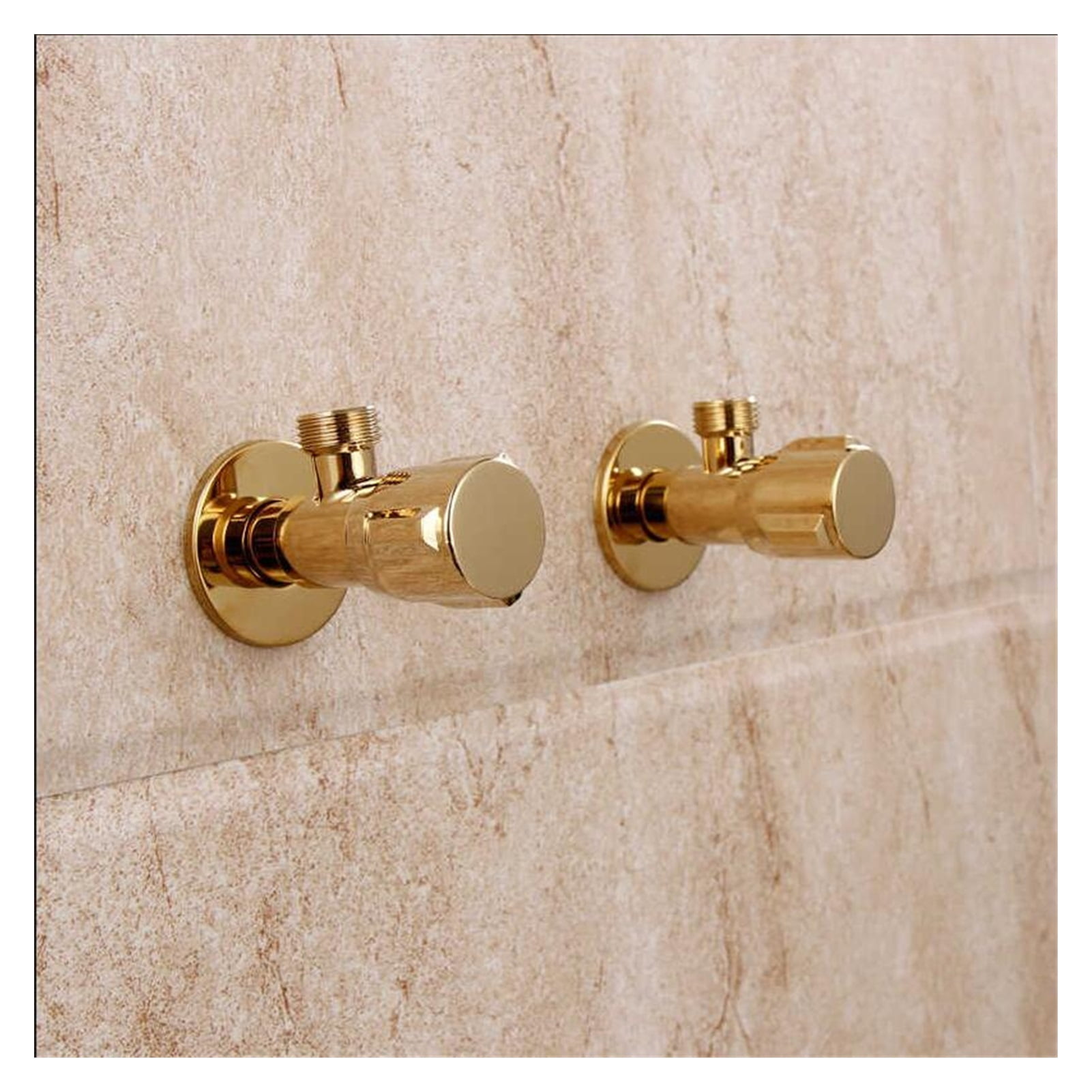 Angle Valve Gold Solid Brass Wall Mount Angle Valve for Toilet ...