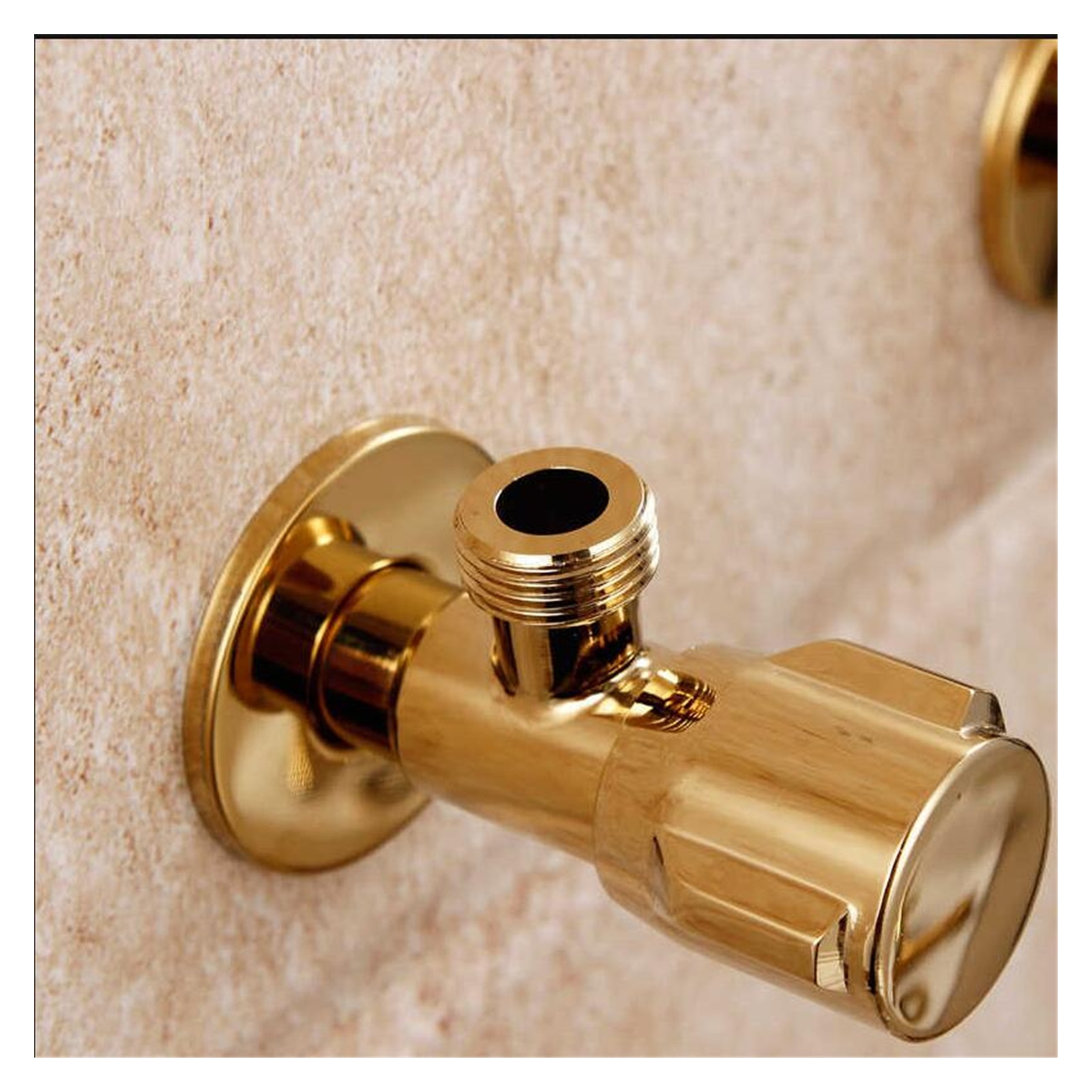 Angle Valve Gold Solid Brass Wall Mount Angle Valve for Toilet ...