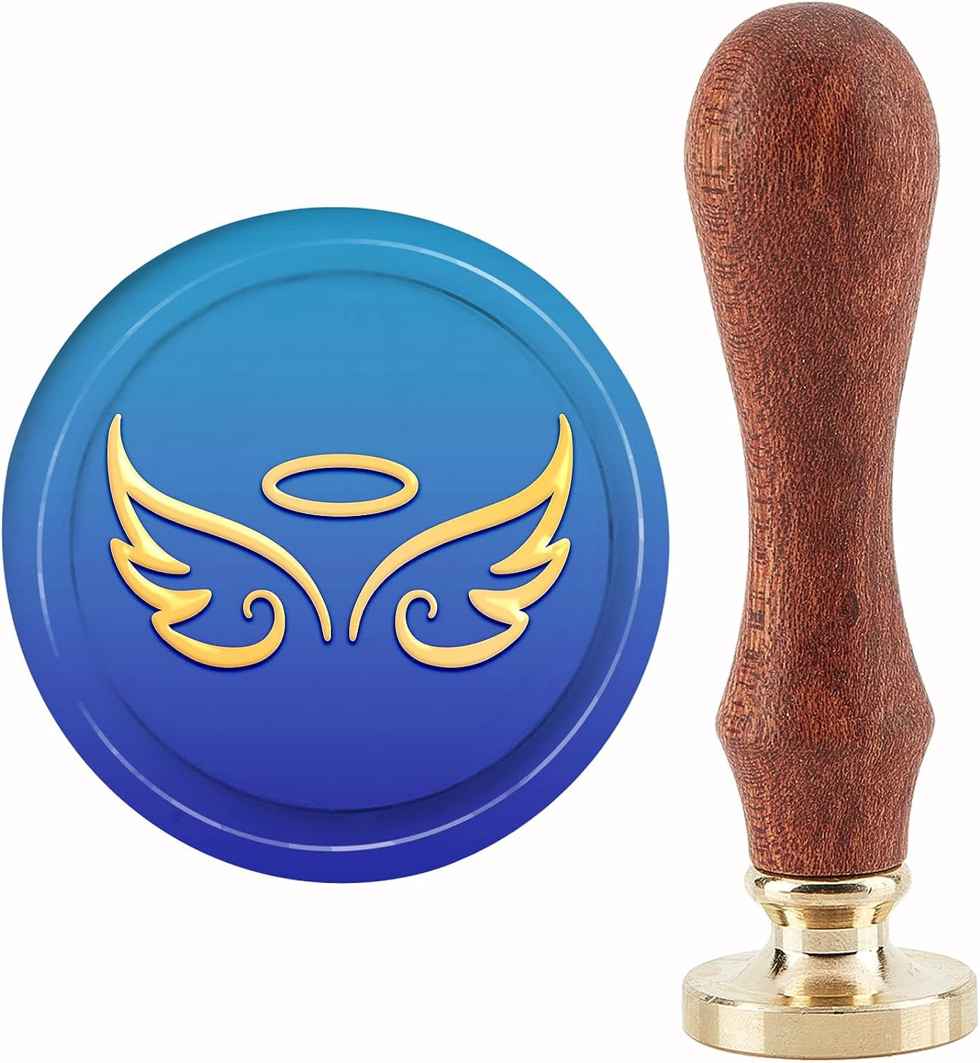 Angle Wings Wax Seal Stamp Removable Brass Sealing Stamps Heads 30mm ...