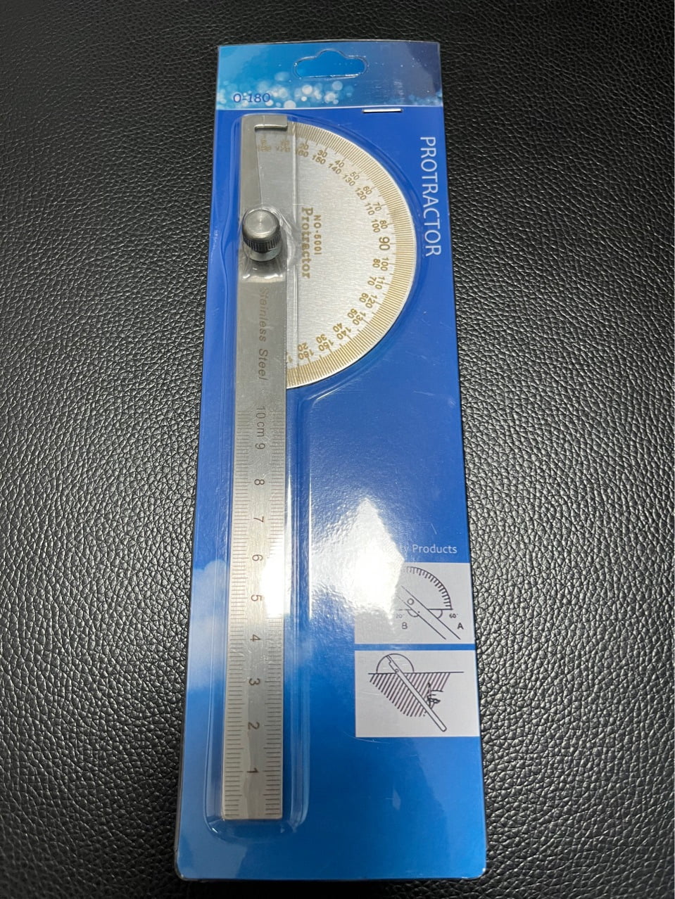 Angle ruler hand angle ruler 180 ° steel angle simple protractor double ...