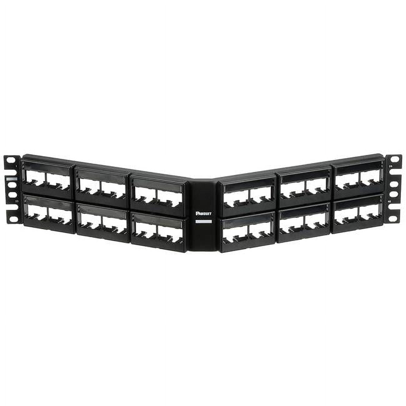 Angled 48-Port Patch Panel with LBL, Black - Walmart.com