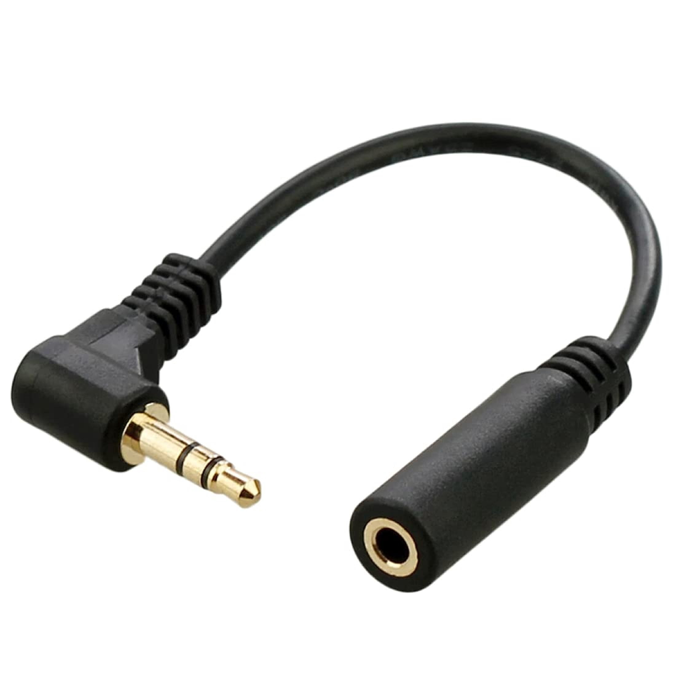 Angled Audio Extension Cable 3.5mm Male to Female 10cm Stereo Connector ...