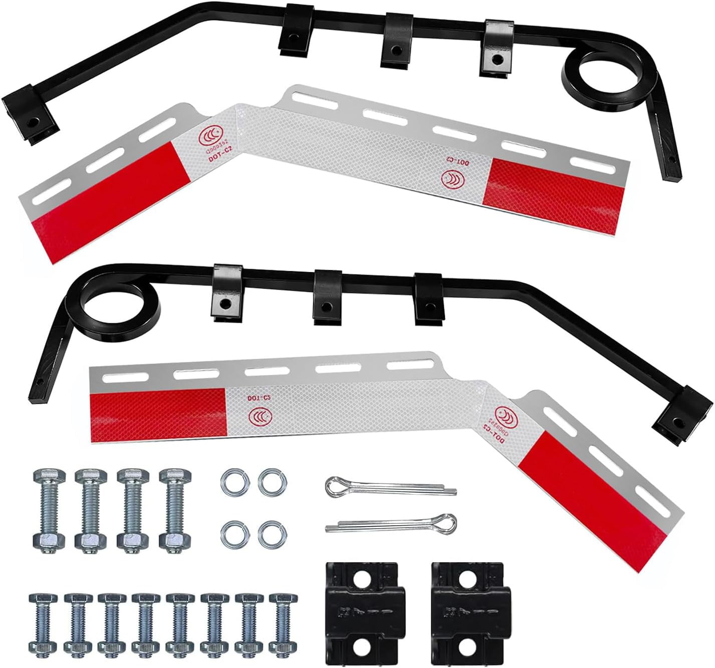 Angled Bar Type Semi Trucks Mud Flap Hanger Bracket 1 coils Damping and ...