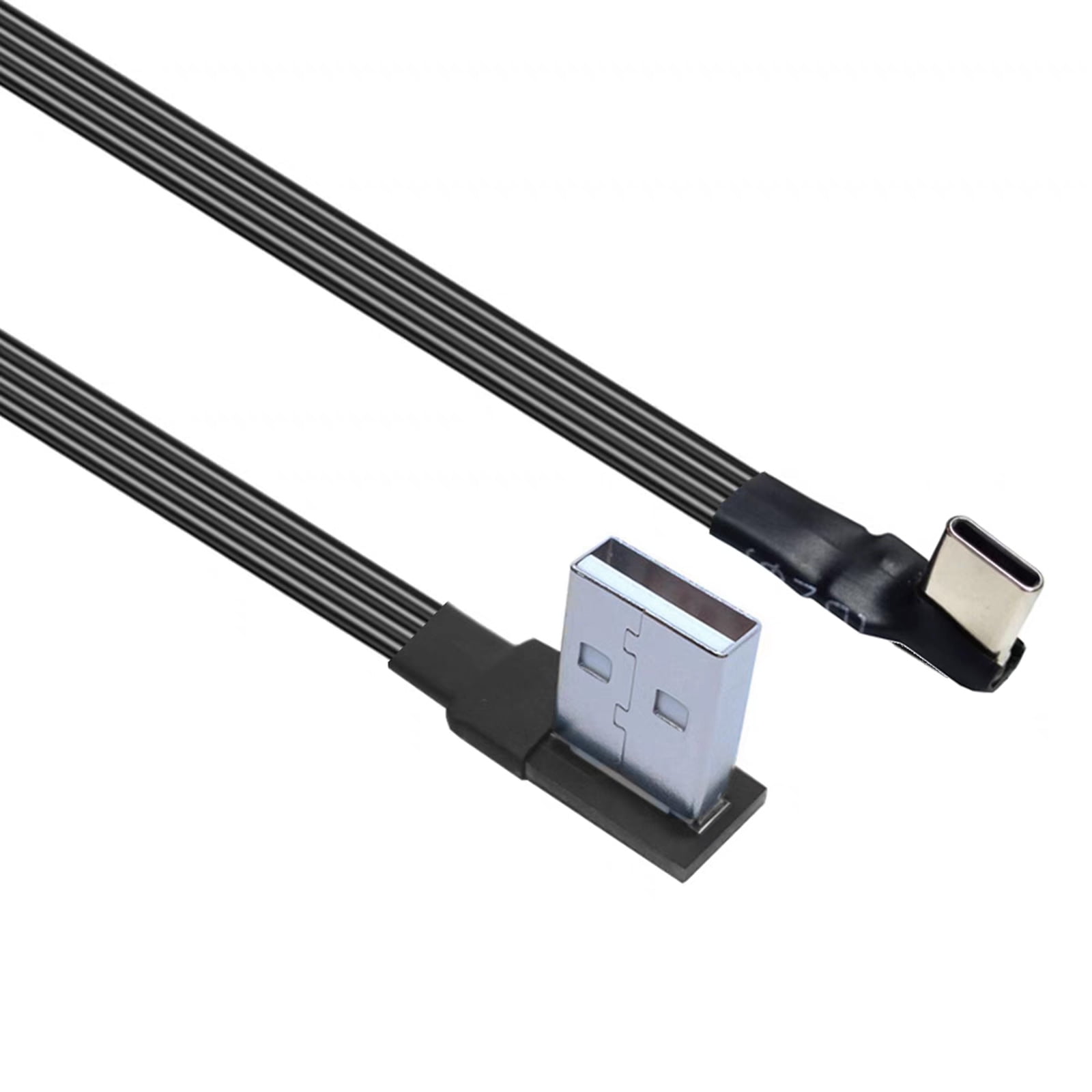 Angled Connection USB 2.0 Type C Cable Flat Flexible Designs Type C ...