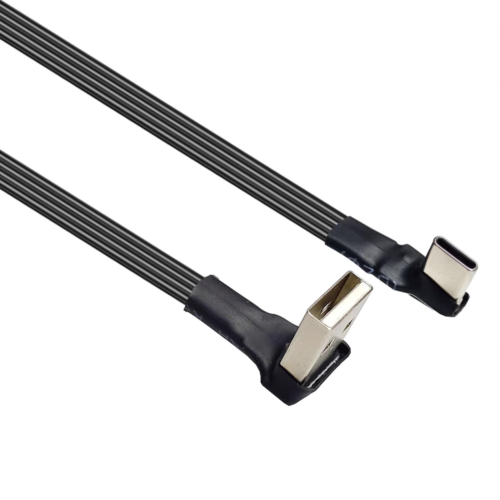 Angled Connection USB 2.0 Type C Cable Flat Flexible Designs Type C ...