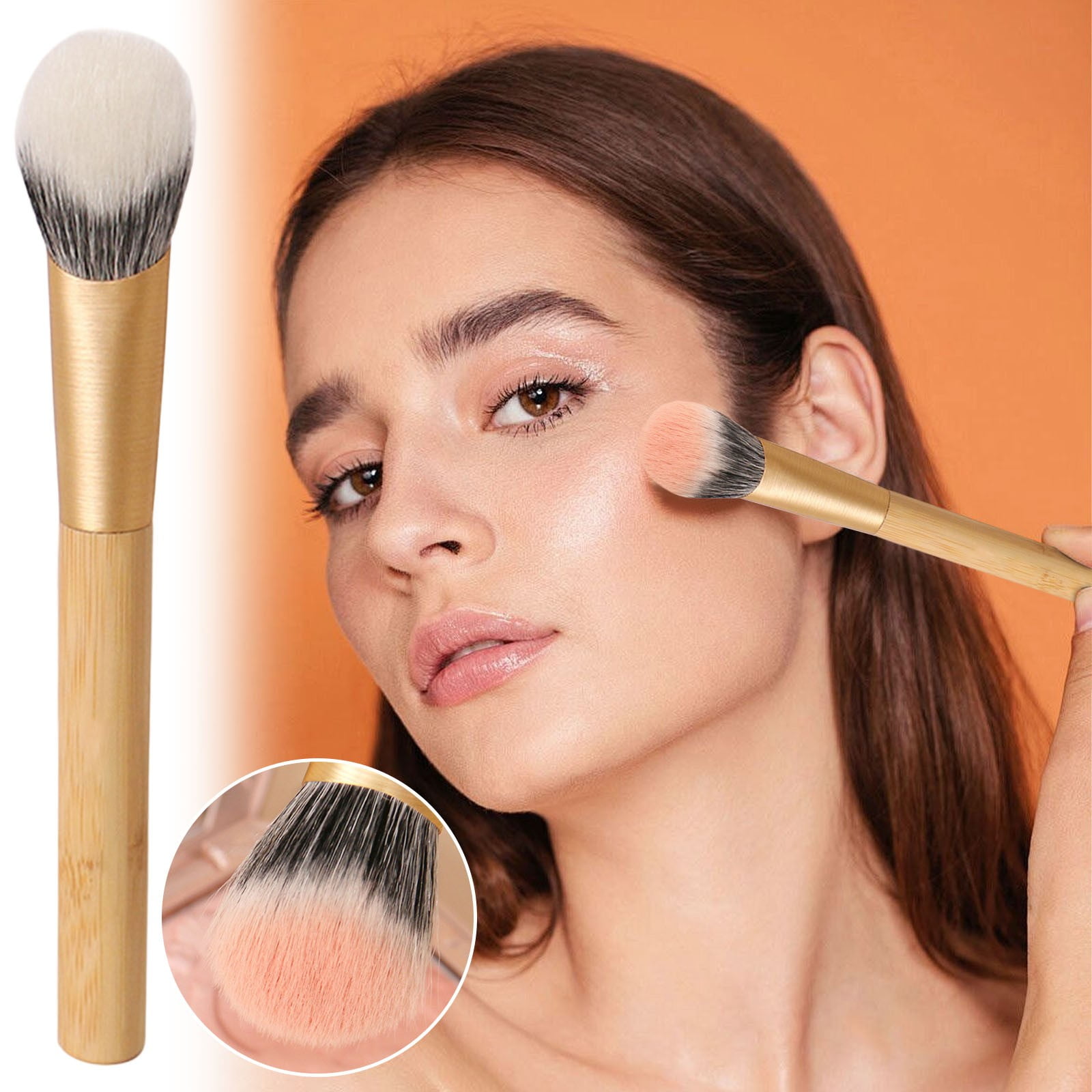 Angled Foundation Brush,Makeup Brush,Slope Point Color Brush,Inclined Head Double-layer Point ...