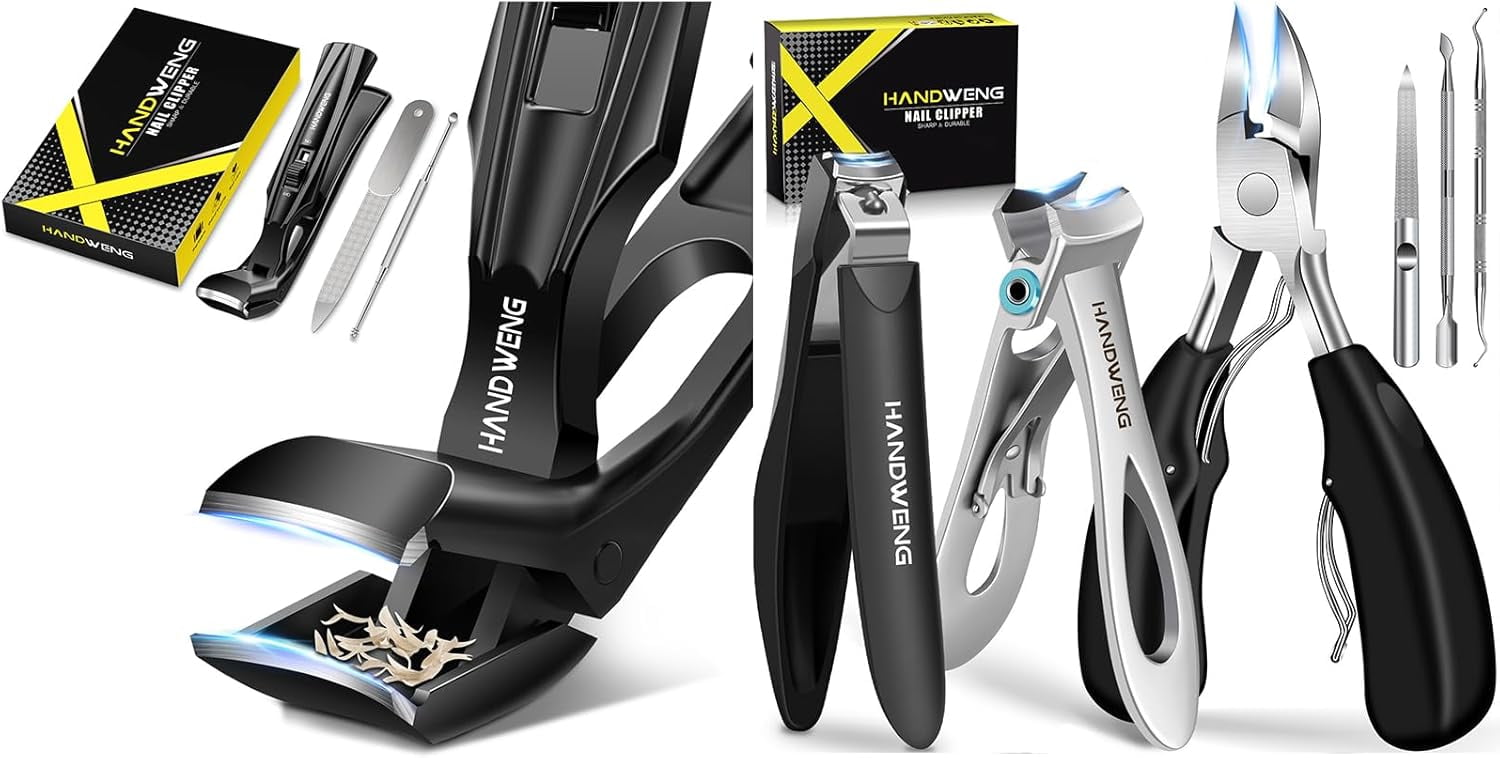 Angled Head Toe Nail Clippers for Thick Nails, Heavy Duty Toe Nail ...