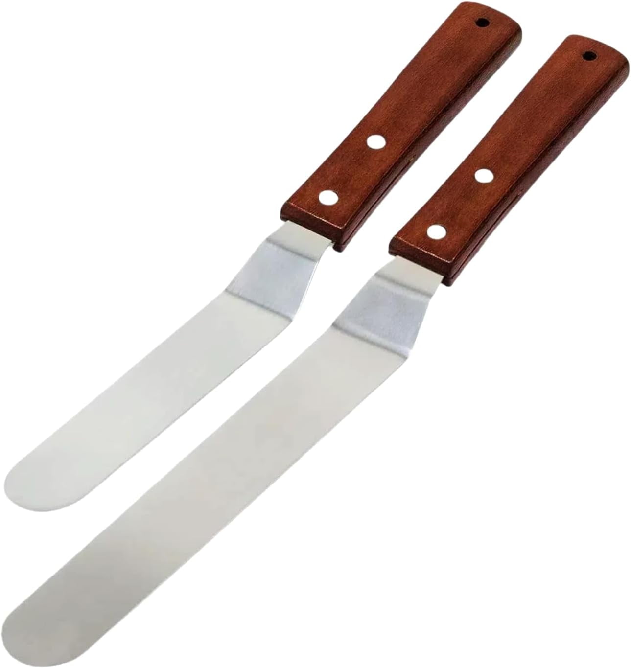 Angled Icing Spatula, Stainless Steel Offset Spatula, 2-Pack Cake ...