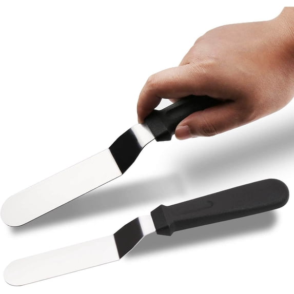 Angled Icing Spatula, Stainless Steel Offset Spatula, Cake Spatula Set ...