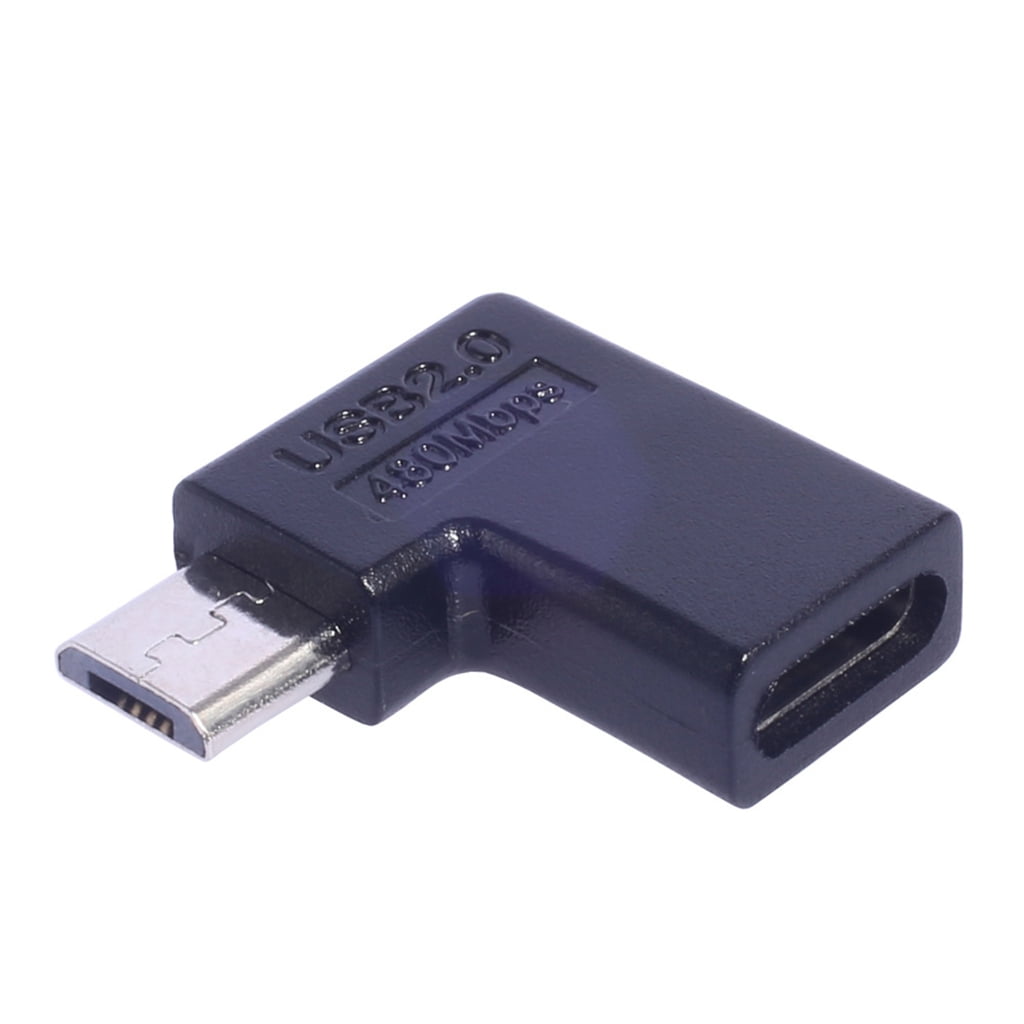 Angled Micro USB to UsbC TypeC Adapter,90 Degree Micro USB to TypeC ...
