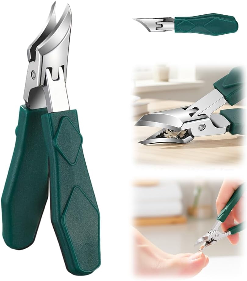 Angled Nail Clippers,Stainless Steel Anti-Splash Nail Trimmer,Wide Jaw ...