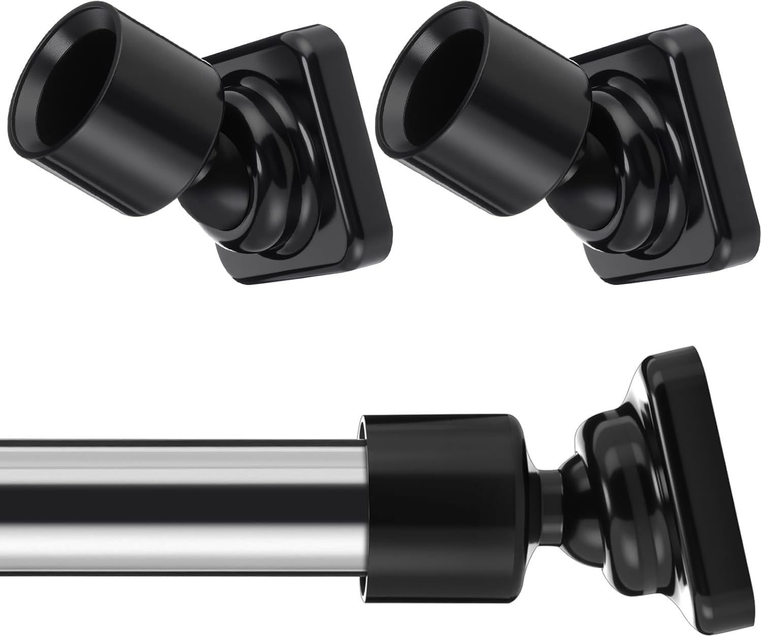 Angled Shower Rod Mount for Sloped Walls - 25mm Bracket & Swivel Joints ...