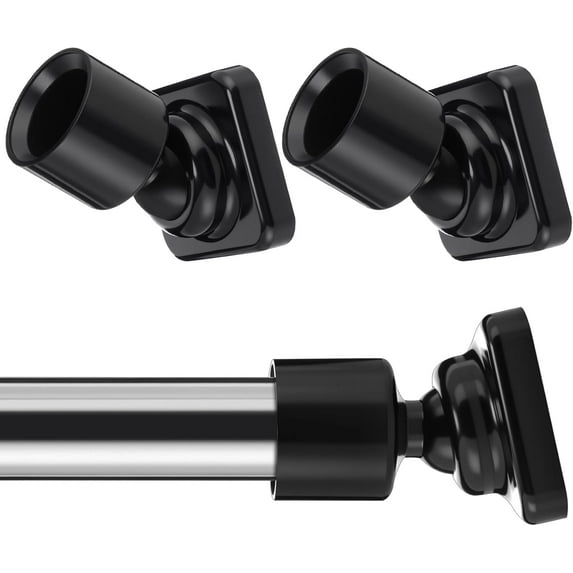 Angled Shower Rod Mount for Sloped Walls - 25mm Bracket & Swivel Joints ...