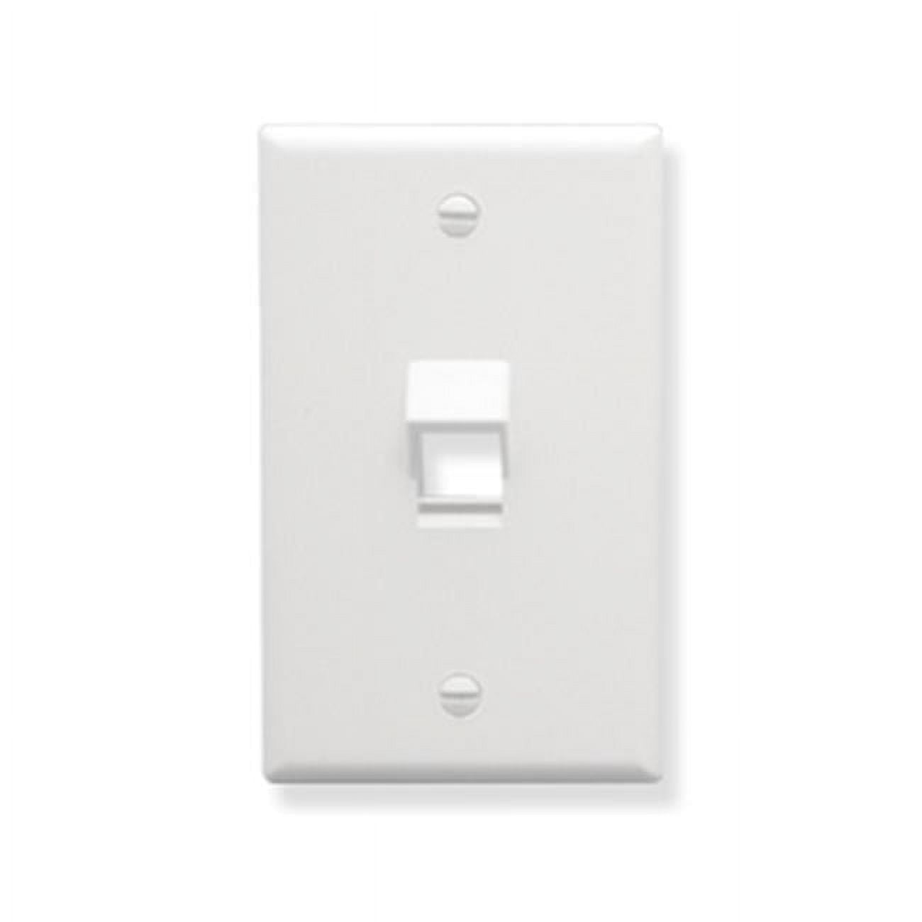Angled Single Gang Faceplate 1 Port - White - Walmart.com