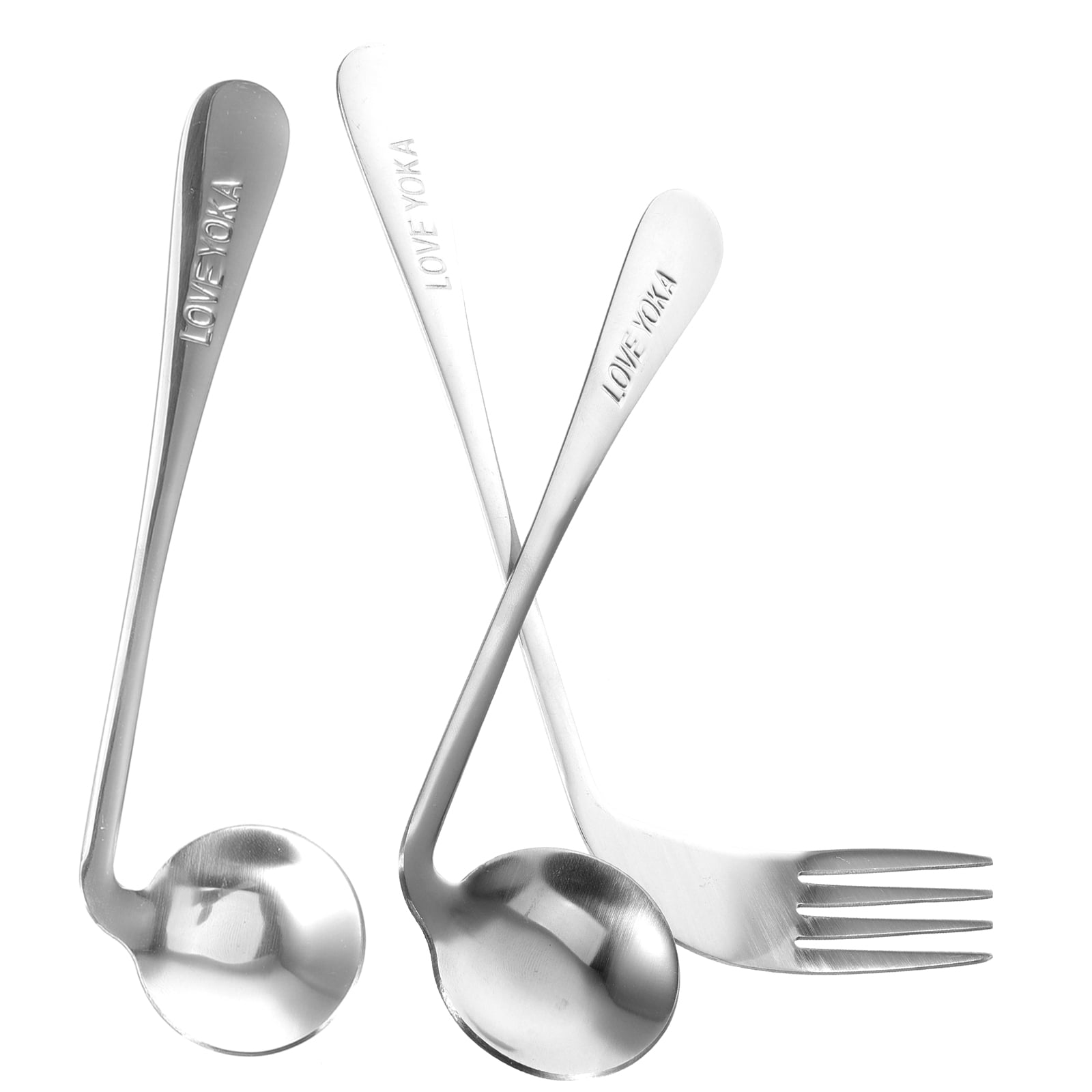 Angled Spoons Left Hand Cutlery Safe Elderly Utensils - Walmart.com