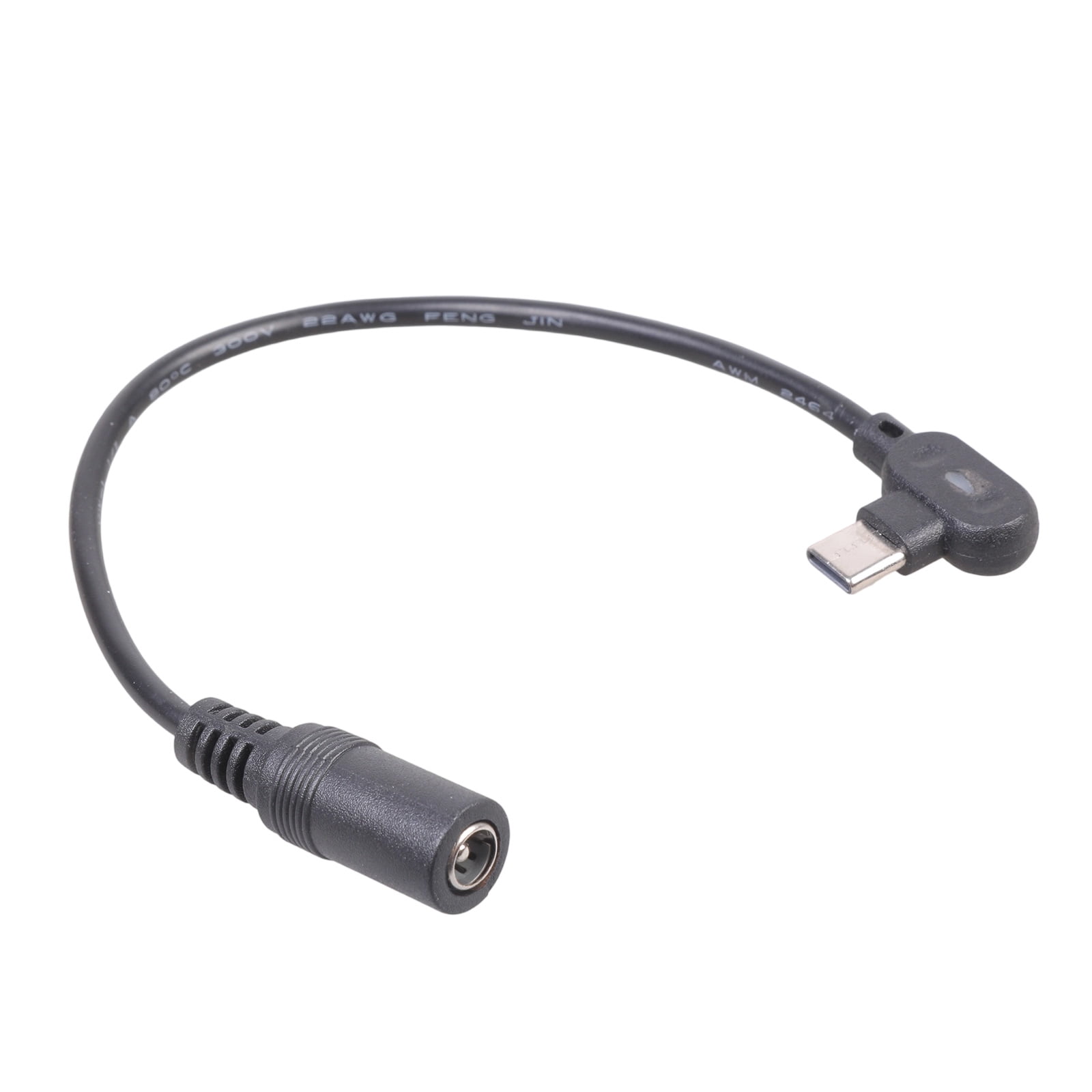 Angled Type C Male To 5.5x2.1mm Female Power Adapter 3A Current 9V 12V ...