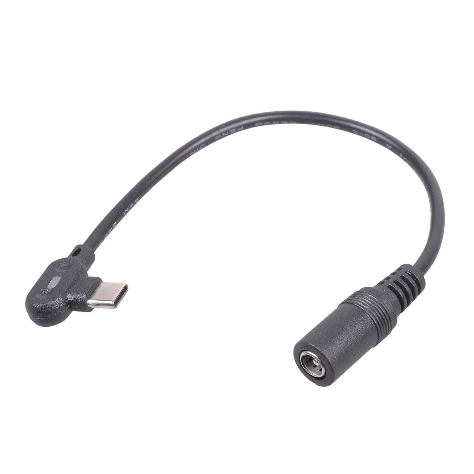 Angled Type C Male To 5.5x2.1mm Female Power Adapter 3A Current 9V 12V ...
