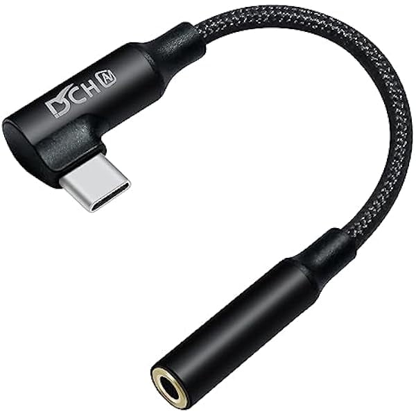 Angled USB Type C to 3.5mm Audio Adapter Headphone Jack USBc 3.5 mm ...