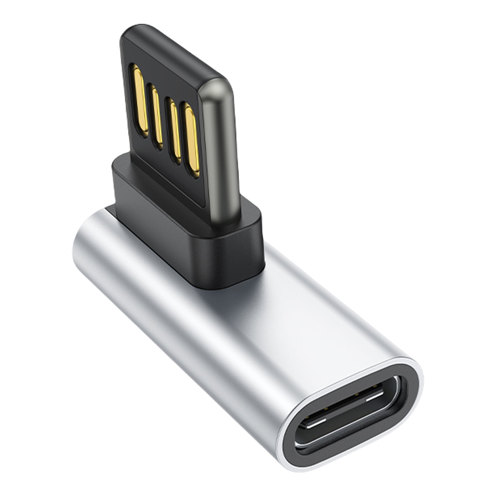 Angled USB to Type C Adapter USB to Type C Extenders Supports Double ...
