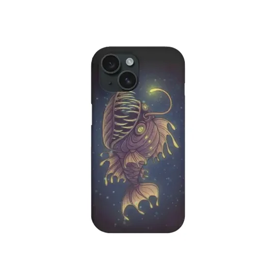 Angler Fish Deep Sea Monster Scary Phone Case for iPhone 16 15 14 13 12 ...