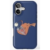 Angler Fish Retro Ocean Life Art Design Phone Case for iPhone 17 16 15 ...