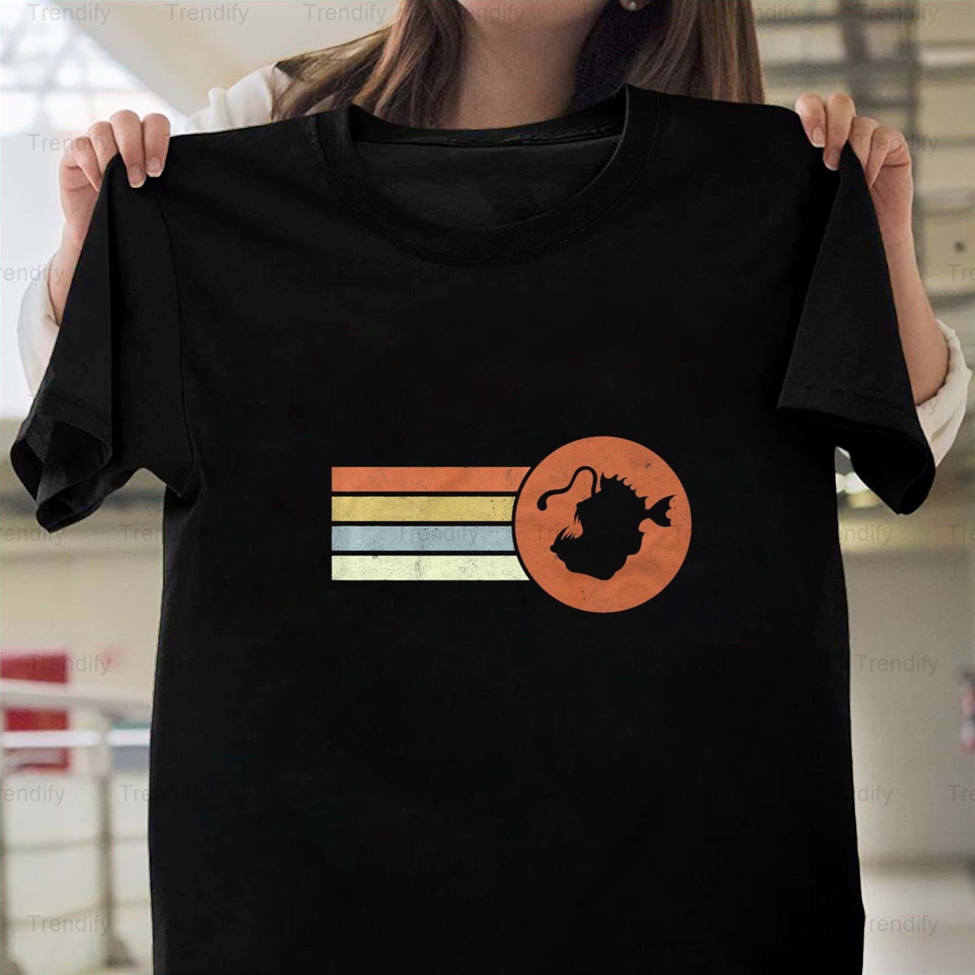 Angler Fish Tee Retro Deep Sea Ocean Creature Marine Biology H10880 ...