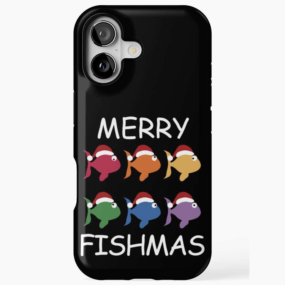 Angler Merry Fishmas Art Protective Case for iPhone 11 12 13 14 15 16 ...