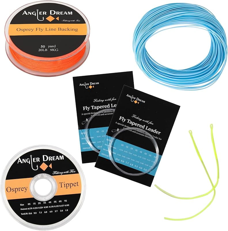 AnglerDream WF Fly Fishing Line Kit 1 2 3 4 5 6 7 8 9WT Fly Fishing ...