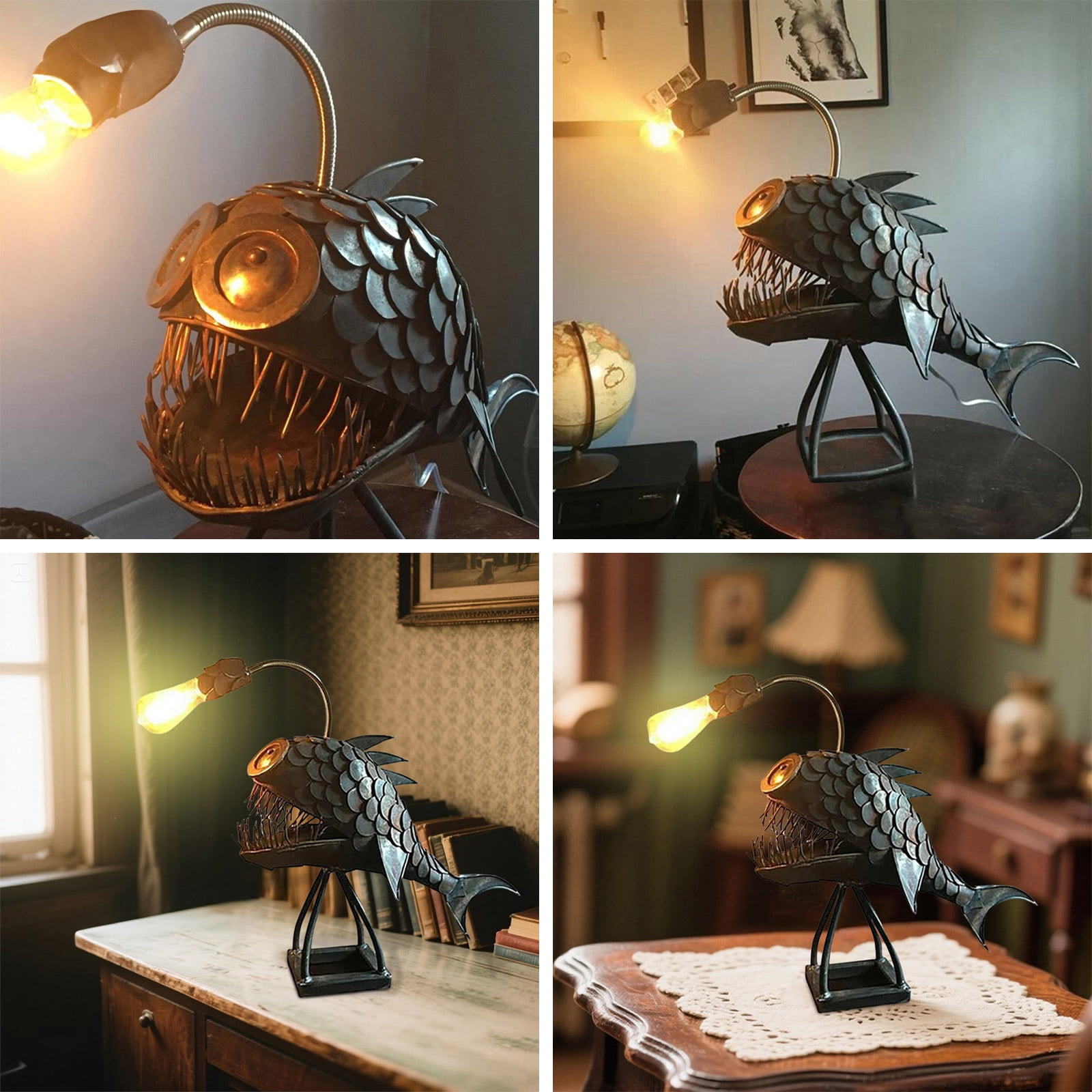 The AnglerFish Lamp Build Your Anglerfish Rustic USB Angler Fish Lamp ...