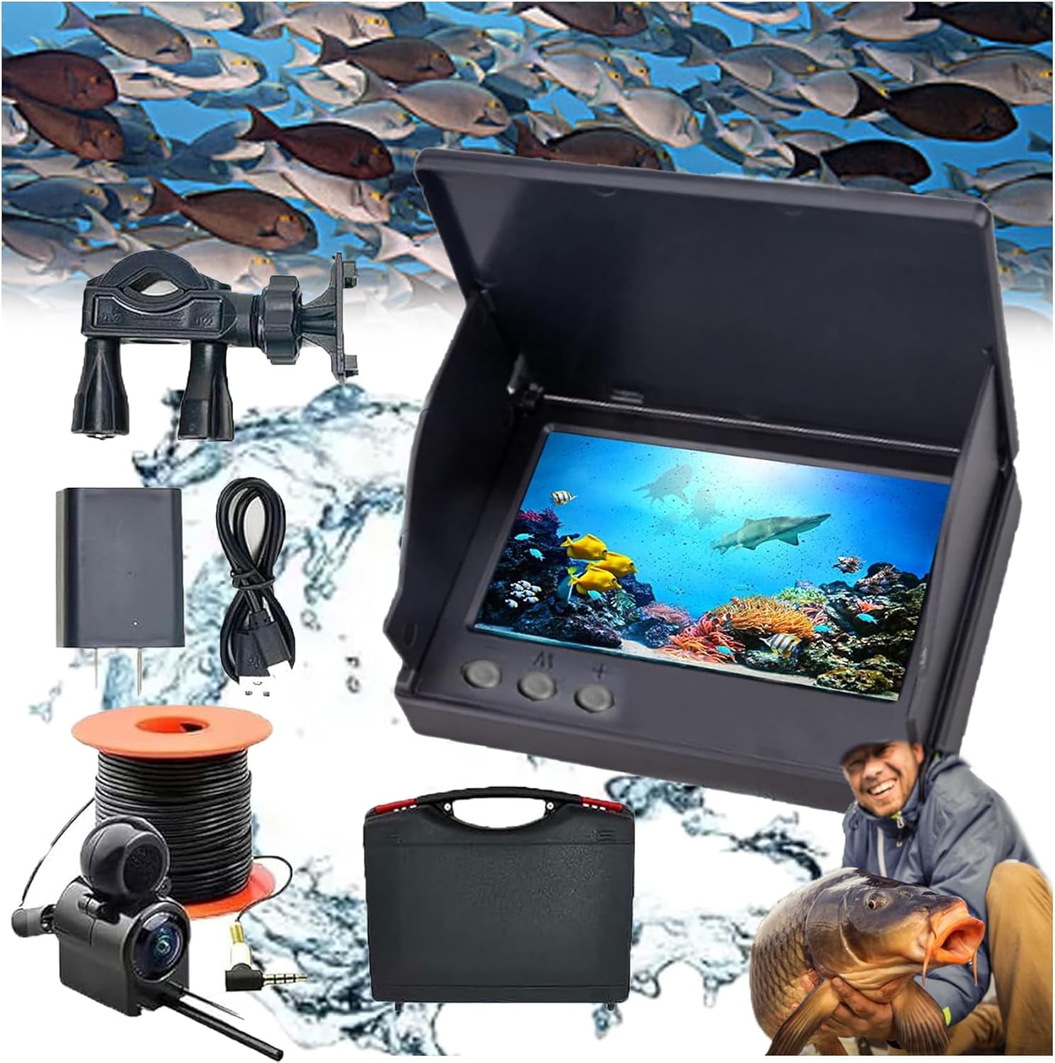 Anglereye Underwater Fishing Camera, Under Water Cameras for Fishing, 4 ...