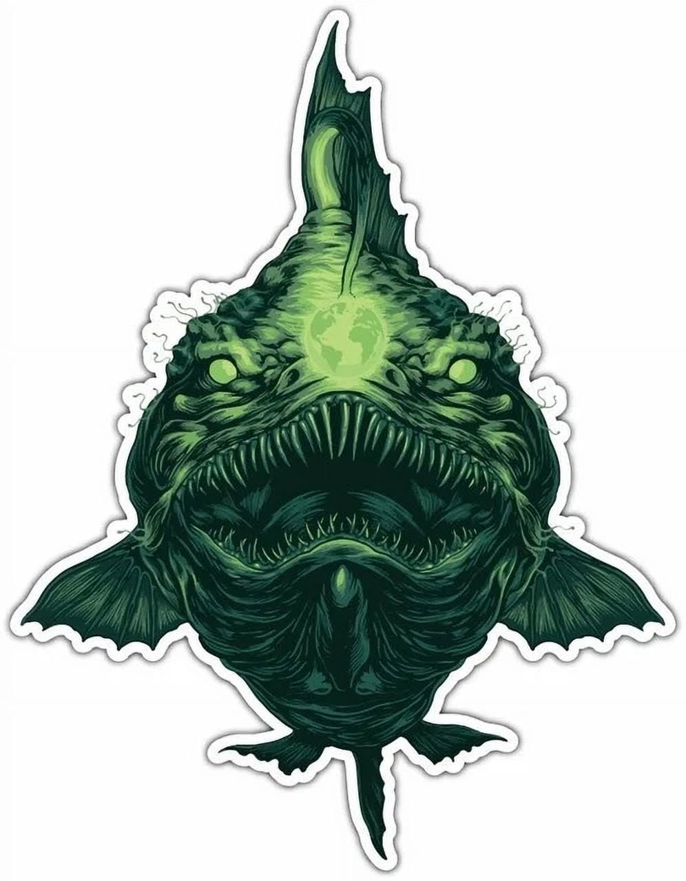 Anglerfish Fish Fishing Deep Ocean Car Window Stickerphone Decal Water ...