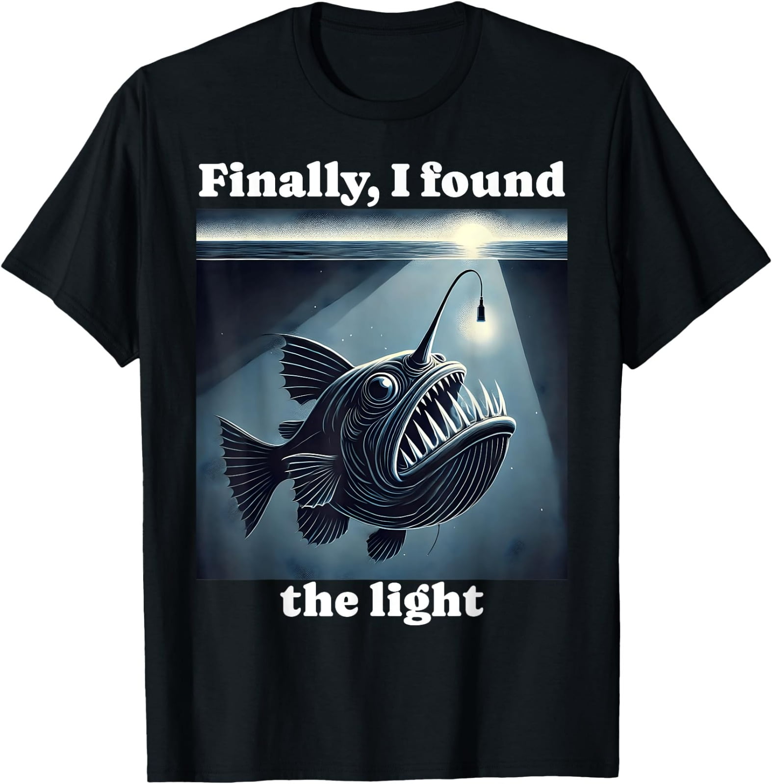 Anglerfish Found The Light Angler Fish T-Shirt Gift Full Size S-4XL ...