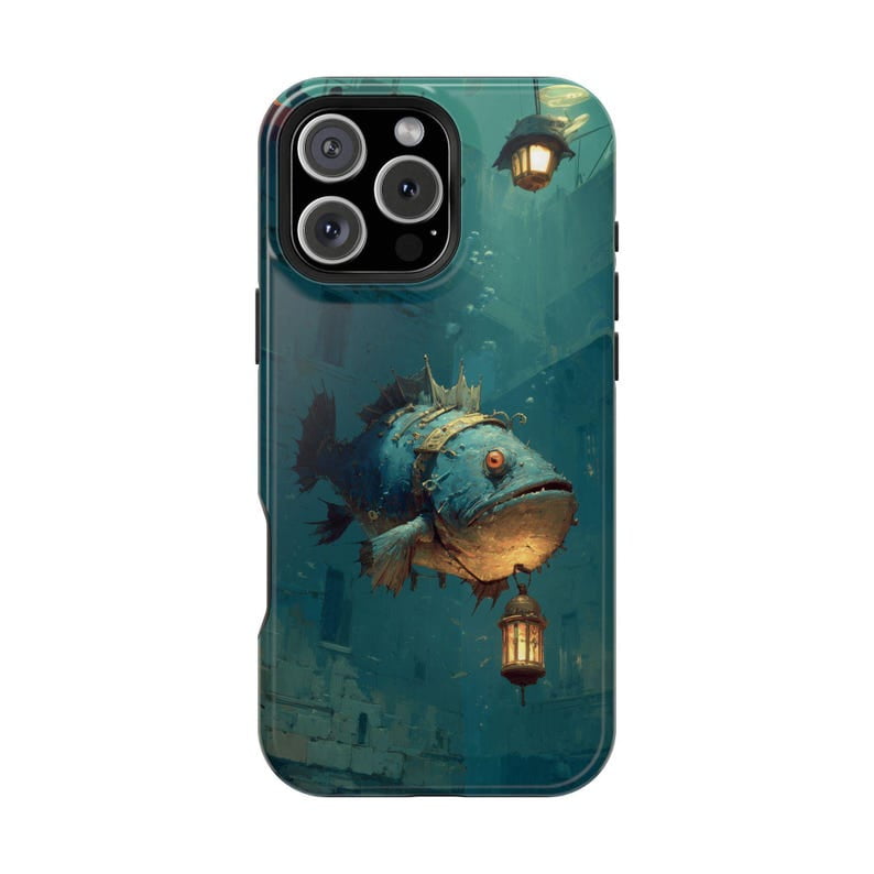 Anglerfish Lantern Glowing Deep Sea Fantasy Phone Case with iPhone 17 ...
