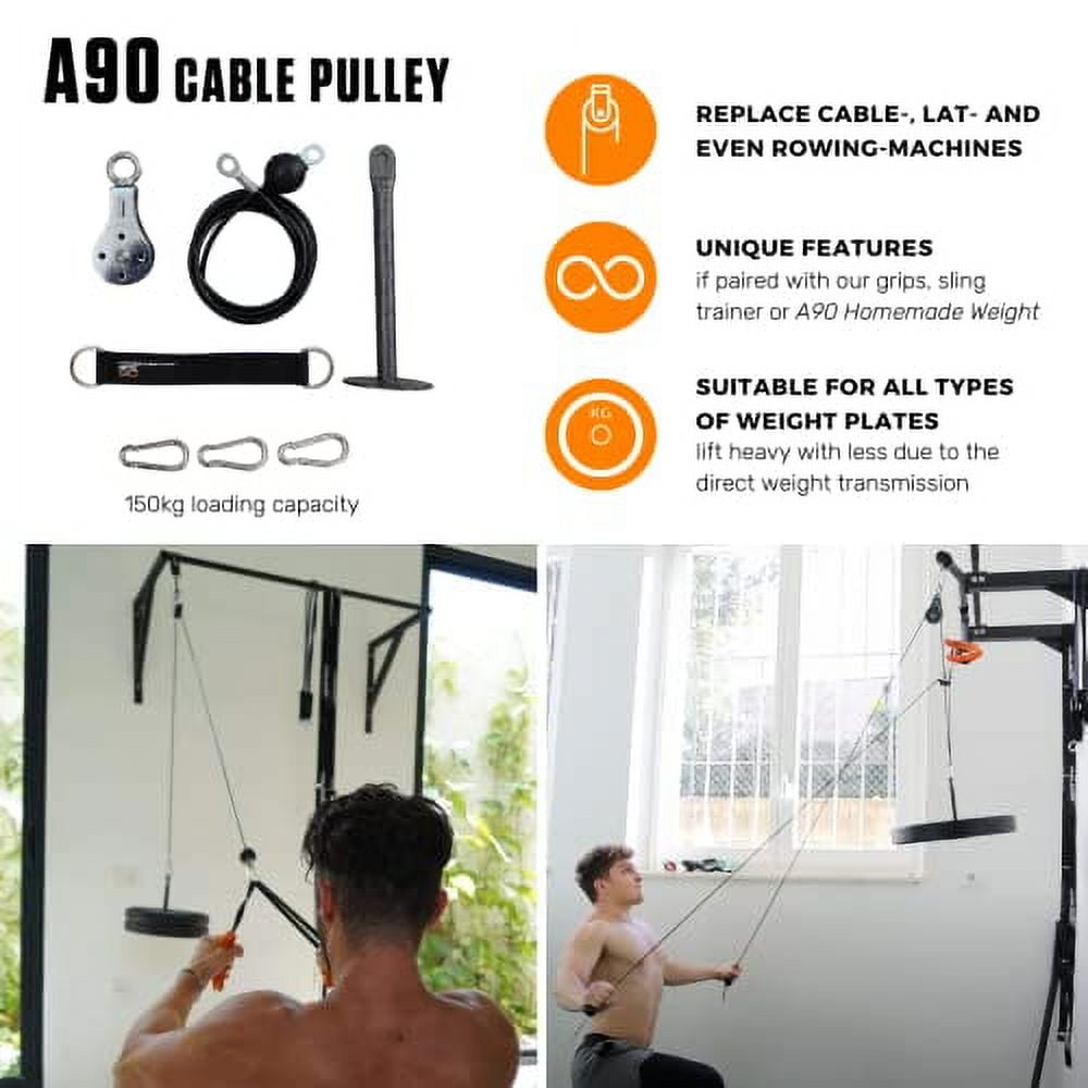 Angles90 Cable Pulley Set - Professional Pulley System with Two Pulleys ...